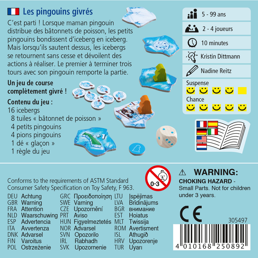 Les pingouins givrés jeu de société Haba - La Canaillerie