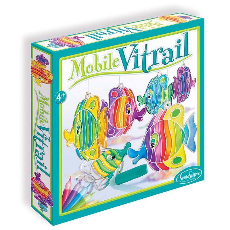 Mobile Vitrail Poissons Sentosphère - La Canaillerie