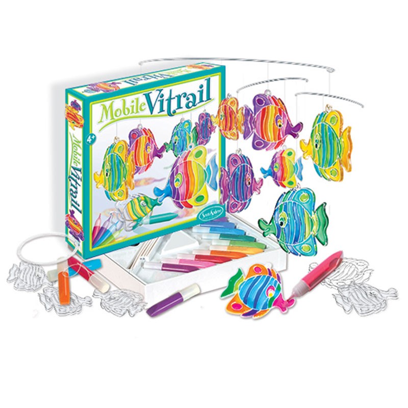 Mobile Vitrail Poissons Sentosphère - La Canaillerie